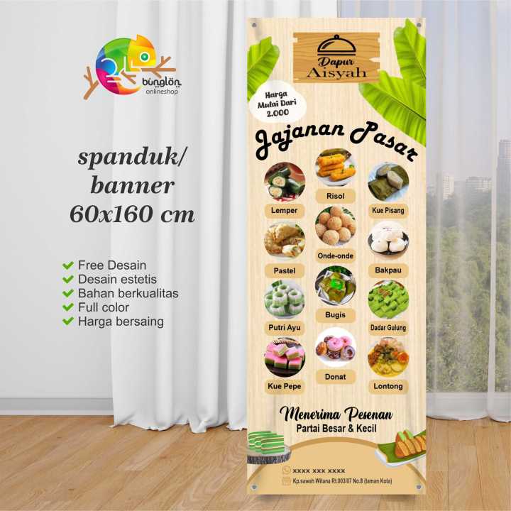 Spanduk Banner 60x160 Jajanan Pasar | Lazada Indonesia