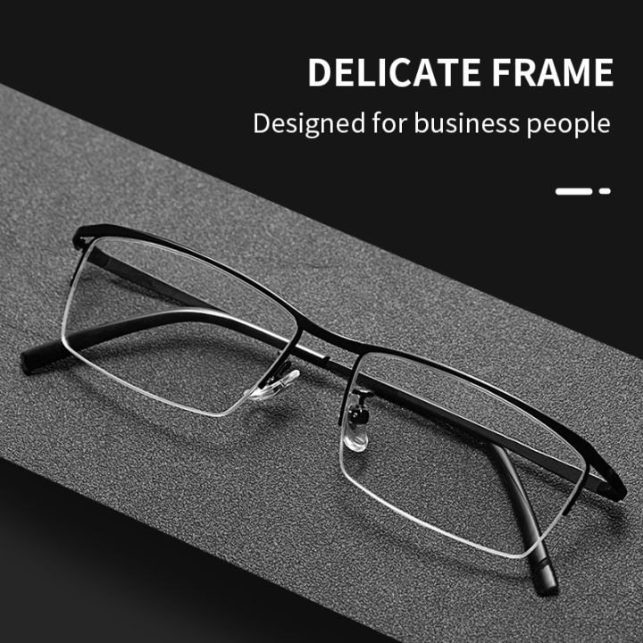 Fashion Graded Myopia Eyeglasses for Men Anti Radiation Myopia Half ...