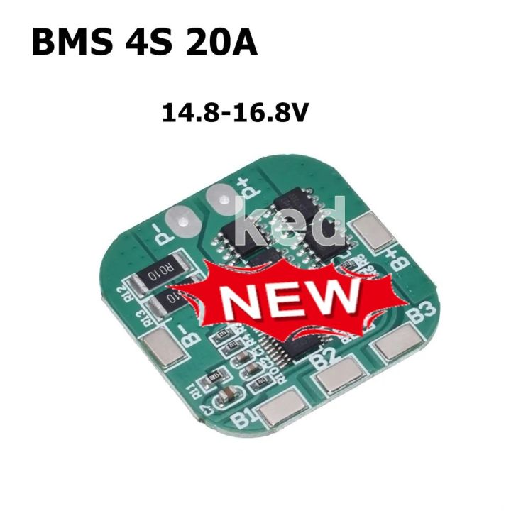 BMS 4S 20A 14.8-16.8V สำหรับแบตเตอรี่ลิเธียมไอออน Li-ion 18650/21700 ...