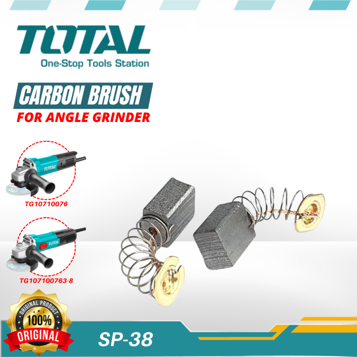 TOTAL SP-38 Carbon Brush for TG10710076 / TG107100763-8 Angle Grinder ...