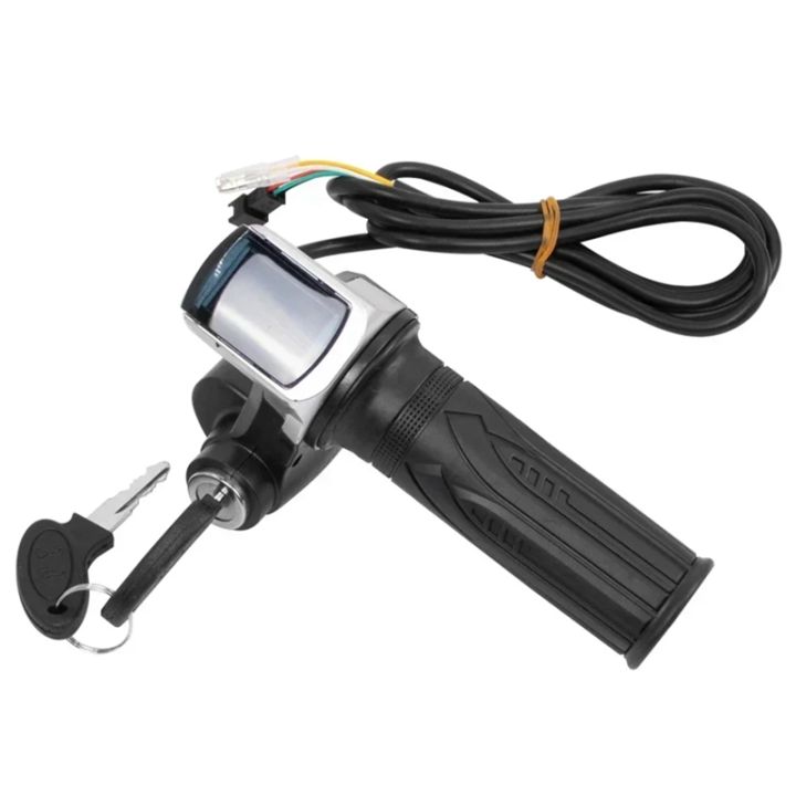 48V E-Bike Throttle Grip Handlebar with Lock Electric Bicycle Scooter ...