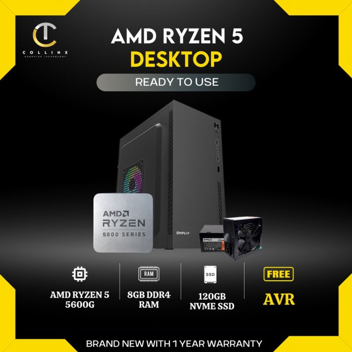 [ CUSTOM GAMING PC BUILD ] AMD RYZEN 5 5600G Desktop | Free AVR / Ready ...
