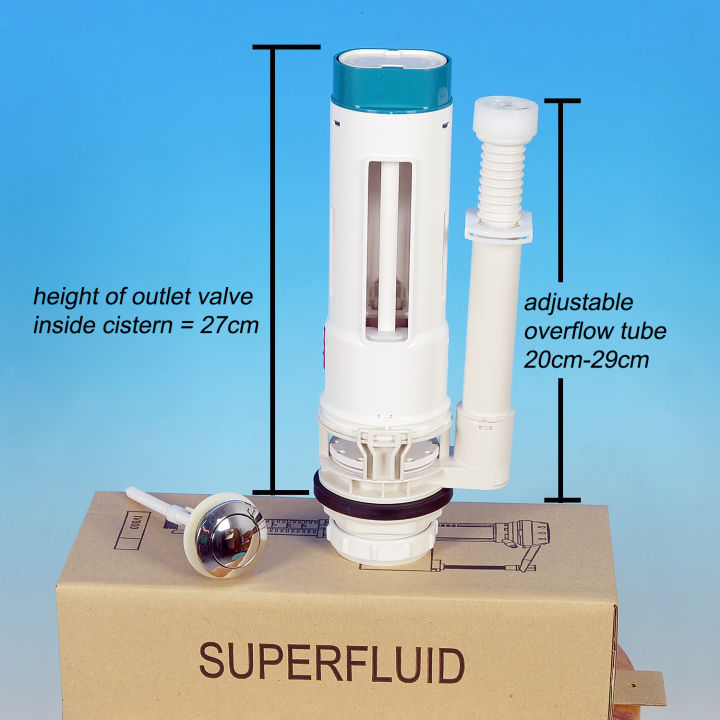 Single Flush Push Button Outlet Valve 50mm (with 38mm Press Button ...