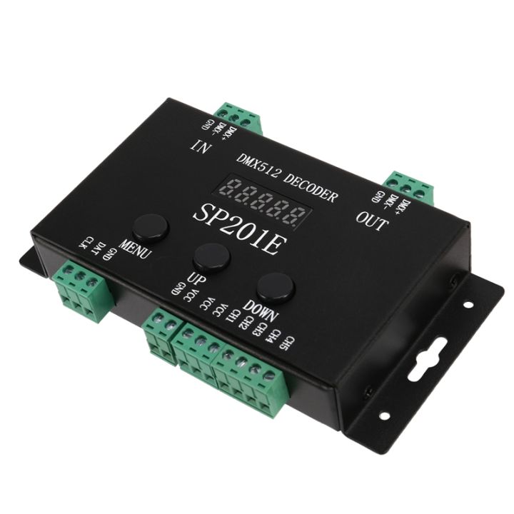 SP201E DMX512 WS2812B WS2811 to SPI Controller Decoder,Support Multiple ...