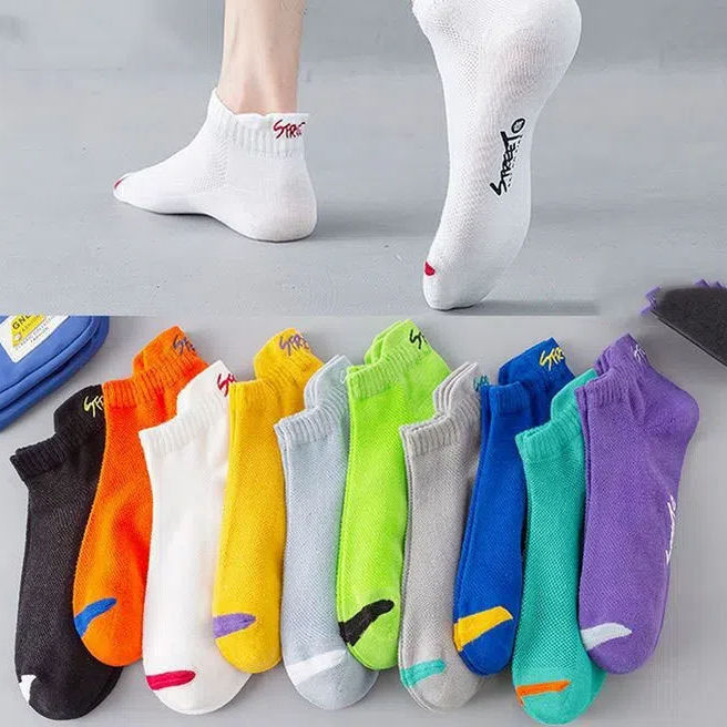 CEEKEY ถุงเท้าสำหรับผู้ชายถุงเท้าข้อสั้นแบบสั้นระงับกลิ่นกายแบบบาง ...