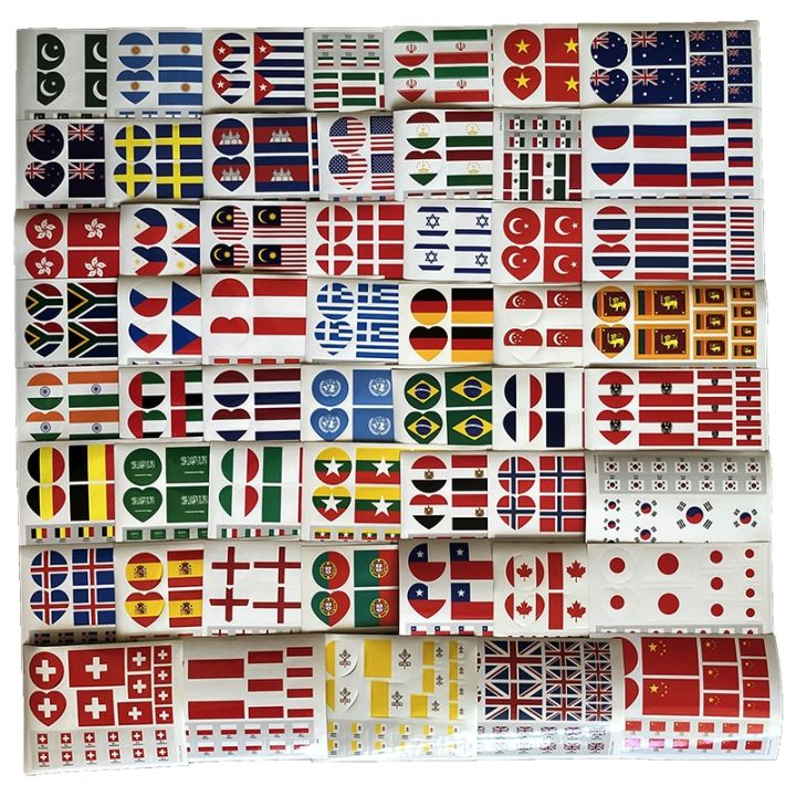 Flag Stickers Flags Sticker for Mark Map Face Sticker Travel Sticker ...