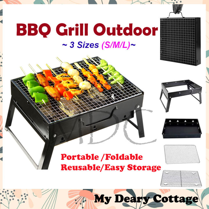 Portable BBQ Grill Outdoor Folding Barbecue Outdoor Charcoal Grill BBQ ...