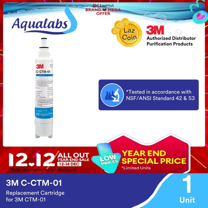 (Pre-Order) 3M C-CTM-01 Water Filter System Replacement Cartridge (CTM ...