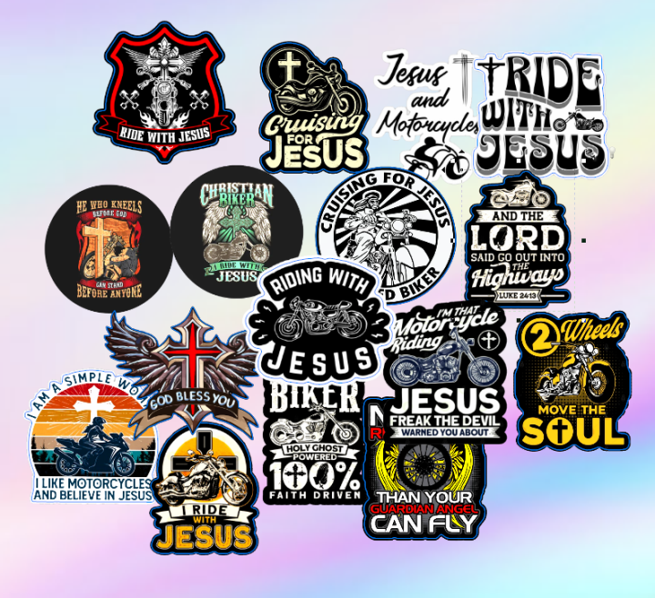 Ride with Jesus Motorcycle Bible Sticker Waterproof | Lazada PH