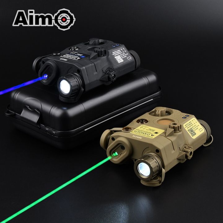 AN/PEQ-15 Green/RED/BLUE Dot Laser indicator + White LED Flashlight 200 Lumens fit 20mm rail ...