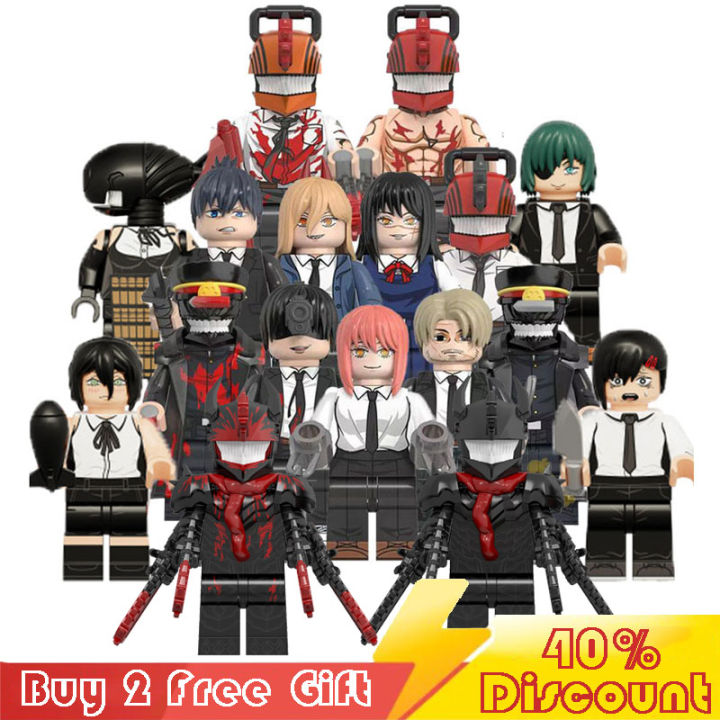 Chainsaw Man Building Blocks Toy Denji Pochita Samurai Ultimate Form ...