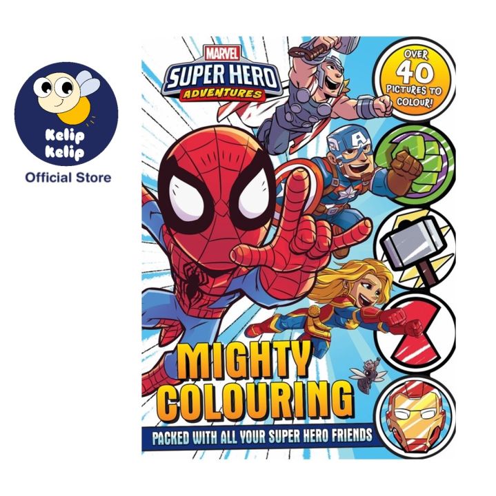Marvel Super Hero Adventures Mighty Colouring Shaped Book For Kids to ...