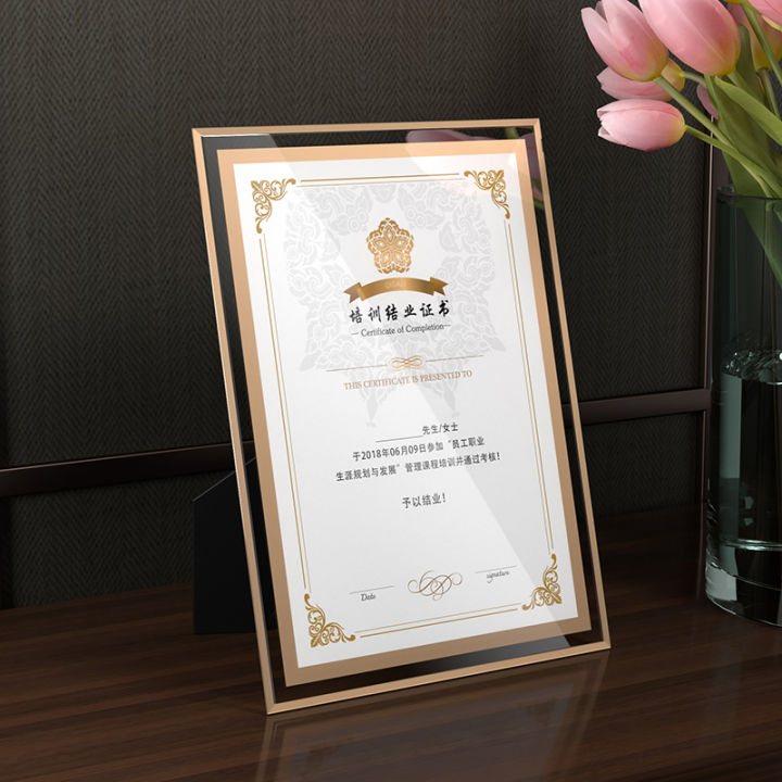 Cuckoo honorary certificate crystal glass frame letter of appointment ...