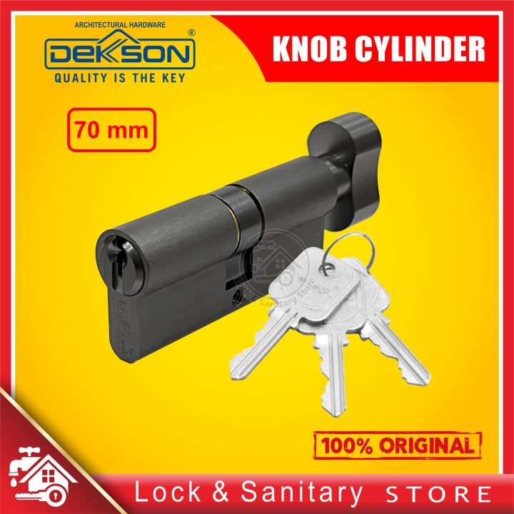 Knob Cylinder Dekson Dekkson CYL TC DL 70MM GM Silinder Kunci Pintu Gun ...