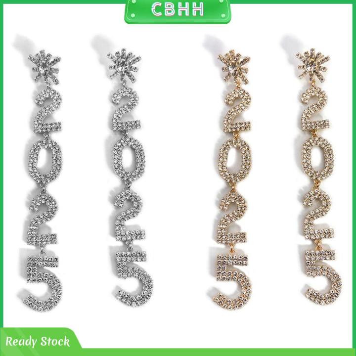 CBHH เพทายประณีตประณีต ต่างหูหมุดต่างหู พลอยเทียมเงา 2025ตัวเลข ต่างหู ...