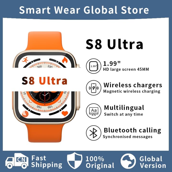 Smart Watch S8 Ultra 45mm Men's and Women's Sports Smart Watch Bluetooth Call Wireless Charging ...