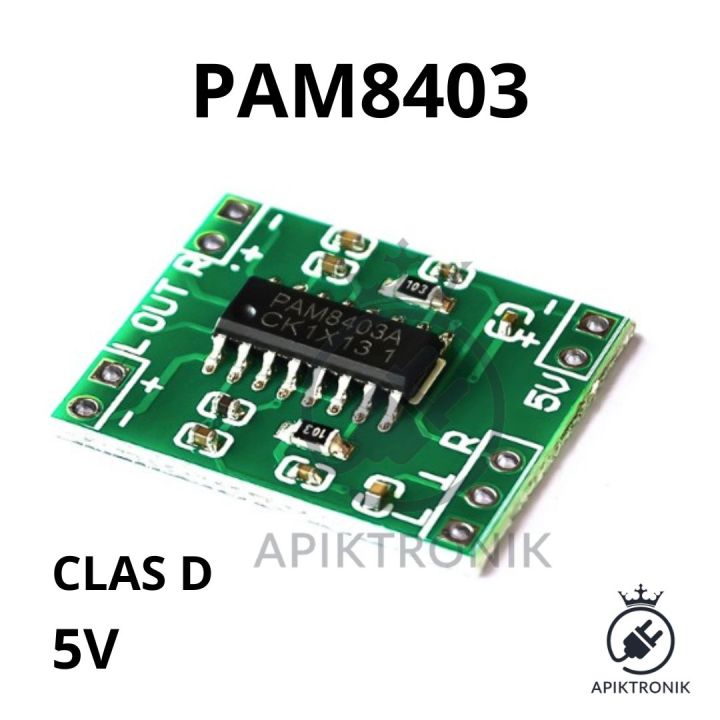 MODUL PAM8403 MINI 5 VOLT DIGITAL AMPLI BOARD MICRO AUDIO AMPLIFIER ...