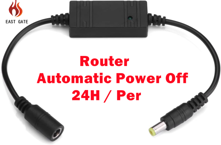 East Gate 5 5 X 2 1mm Extension Cable With Router Rebooter Works With Ac Adapter To Reboot Wifi