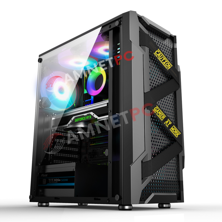 BEST BUY EasyMart T600 Terminator series Mid Tower Gaming Case Tempered ...