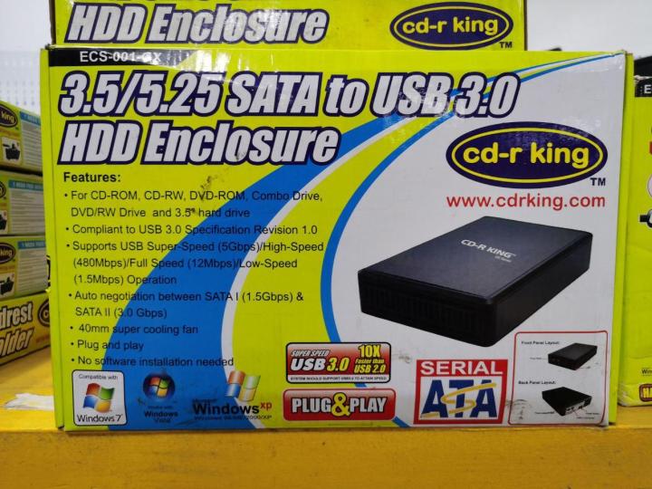 Cd-r King SATA 3.5/5.25 SATA to USB 3.0 HDD Enclosure | Lazada PH