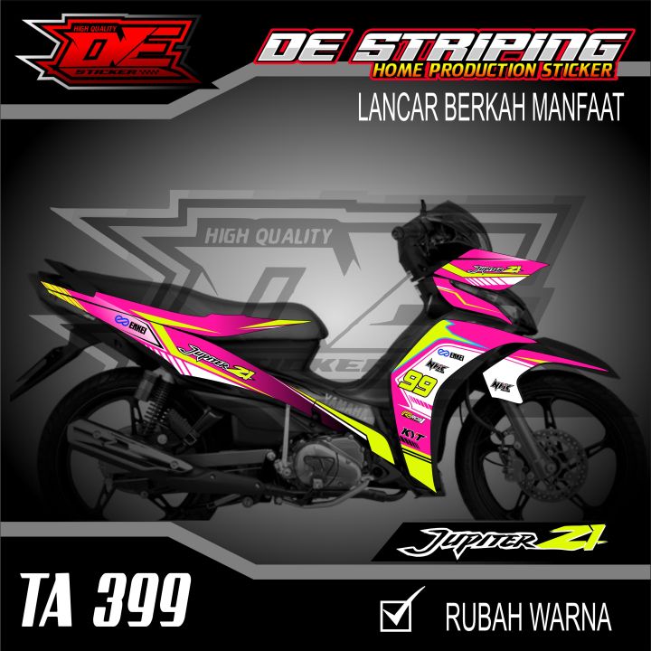 Striping Stiker Variasi Motor Jupiter Z1 Semifull Motif Balap Keren ...