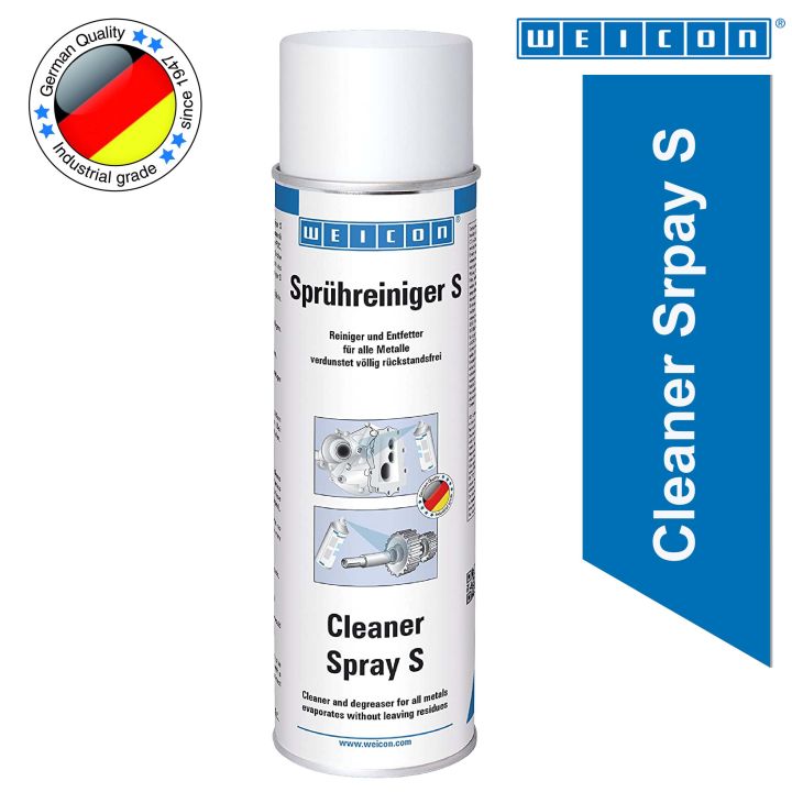 WEICON Cleaner Spray S 500 ml strong degreaser for all metals glass ceramic and select plastics ...