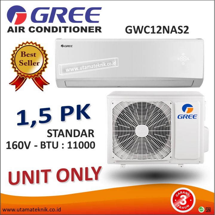 AC GREE 1.5 PK STANDAR - TYPE GWC12NAS2 Unit Only | Lazada Indonesia