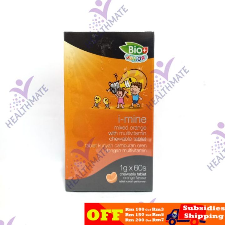 BIO+ JUNIOR I-MINE Mixed Orange with Multivitamin Chewable Tablet (60'S ...