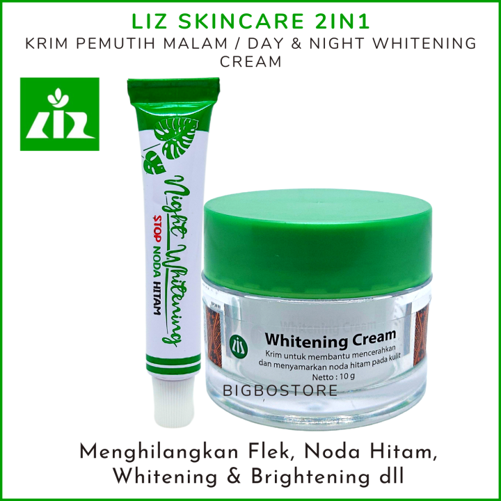 Paket 2 in 1 Liz skincare Night Cream Whitening - Day Cream Whitening ...