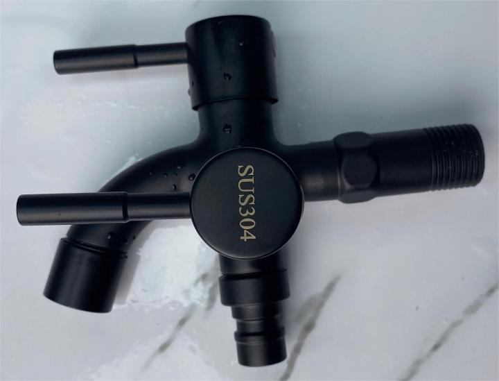 SUS304 Stainless Steel Matte Black Two Way Faucet Dual Function Shower ...