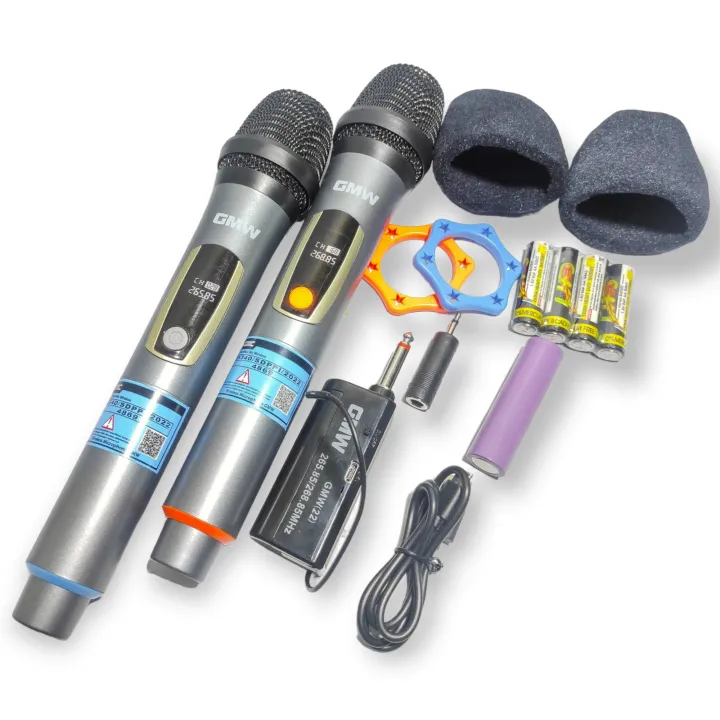 JUAL / Microphone Double Wireless GMC type GMW 022 MIC Profesional ...