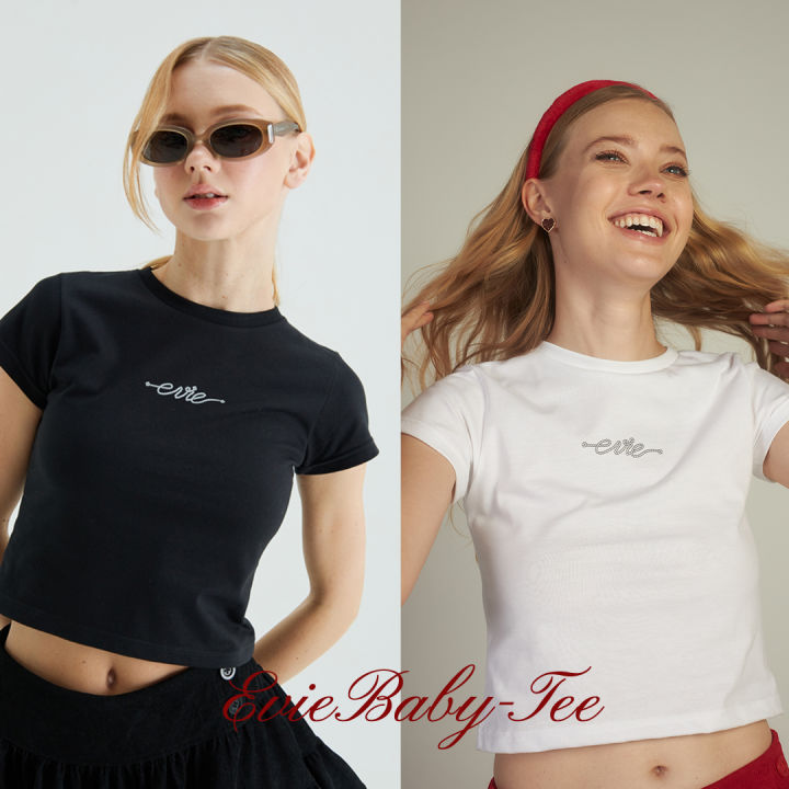 EVIE - Baby Tee เสื้อยืดทรงเบบี้ที | Lazada.co.th