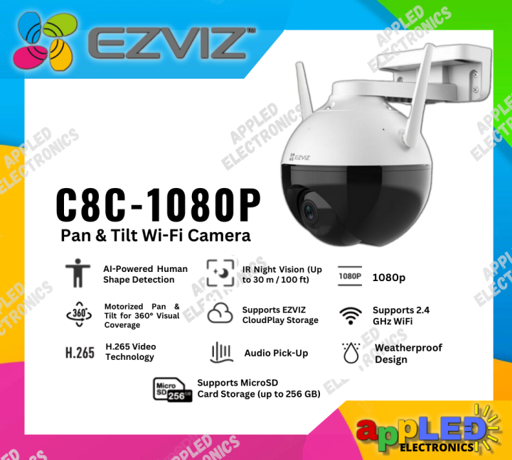 EZVIZ C8C 2MP Smart Wi-Fi Pan & Tilt Camera | Lazada PH