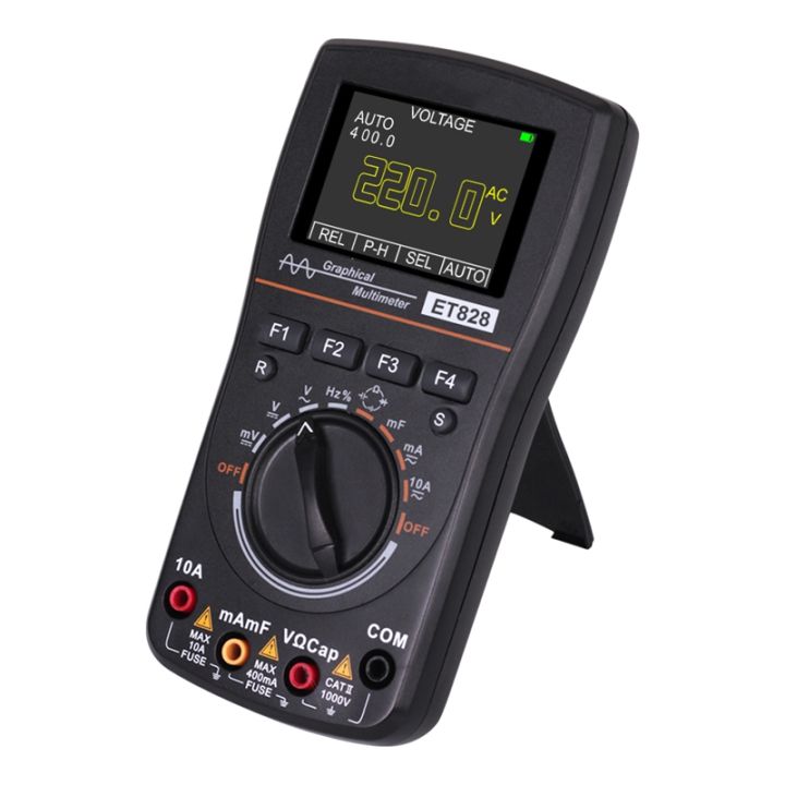 (QUEM) ET828 2 in 1 LED Oscilloscope Multimeter Handheld Color Screen ...