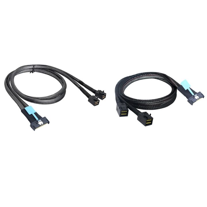 MCIO 8i to 2 X SFF 8643 Cable PCIE Gen5 MCIO 8X to Mini SAS HD SFF 8643 ...