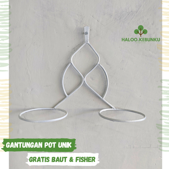 GANTUNGAN POT BUNGA TEMPEL DINDING MINIMALIS model 2 Pot tanaman hias ...