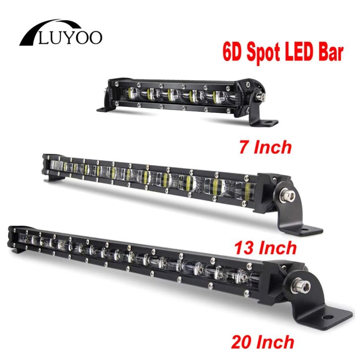 Luyoo 7/13/20 Inch Super Bright LED Light Bar Offroad 12v 24v Spot Led ...