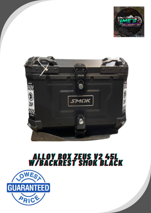 ALLOY BOX ZEUS V2 45L W/BACKREST SMOK BLACK | Lazada