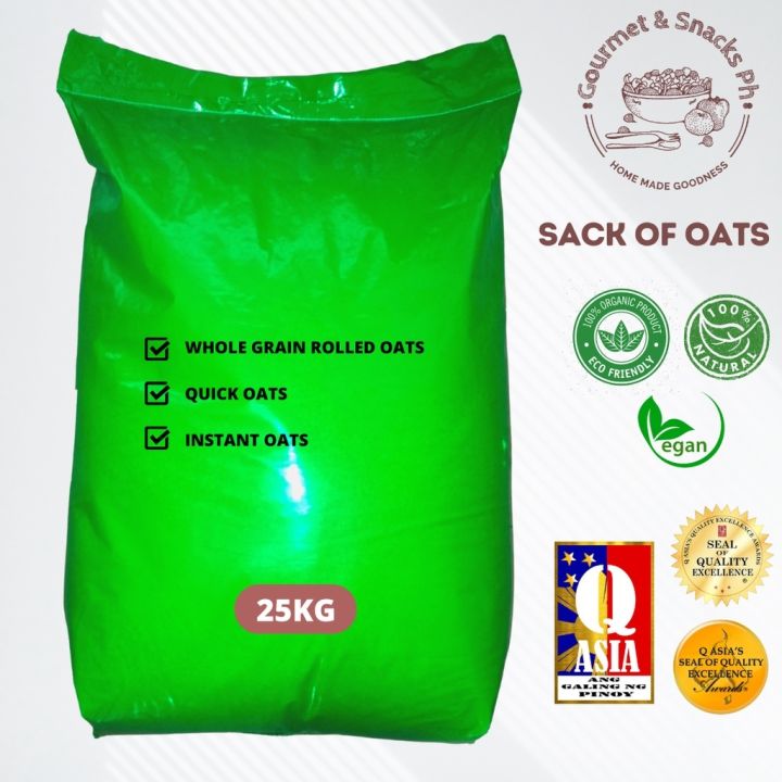 WHOLE GRAIN ROLLED OATS / QUICK OATS / INSTANT OATS WHOLESALE SACK 25kg ...