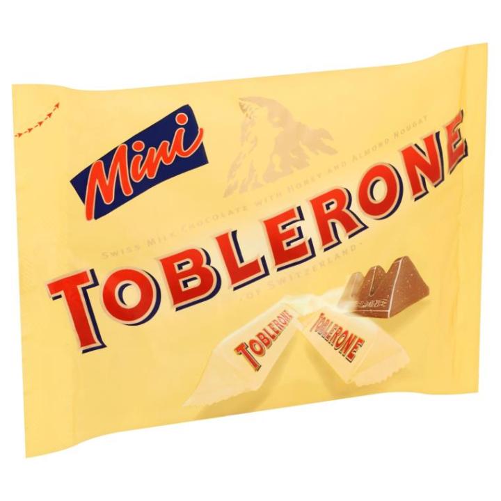 TOBLERONE MINI SWISS MILK CHOCOLATE WITH HONEY & ALMOND NOUGAT 200G ...
