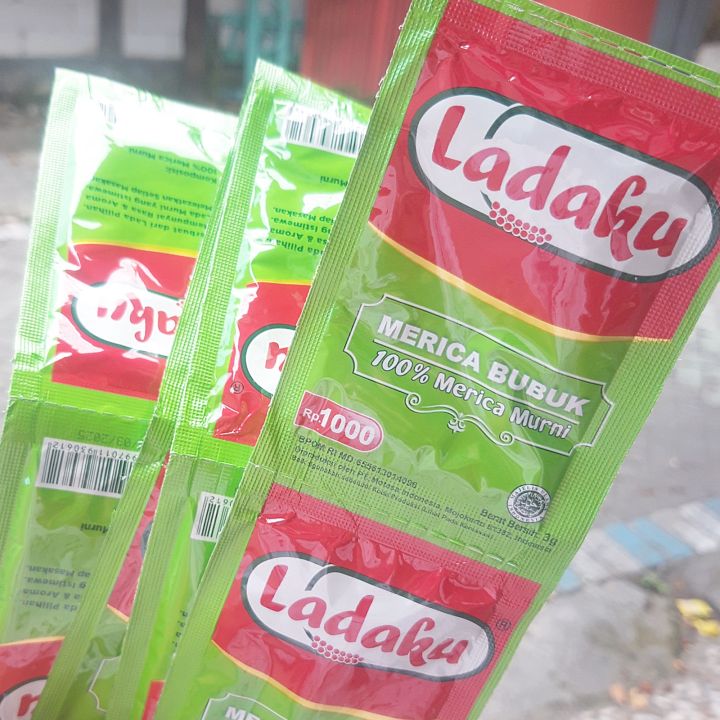 Ladaku 1 Renceng / Ladaku Merica Bubuk 12 biji sachet saset | Lazada ...
