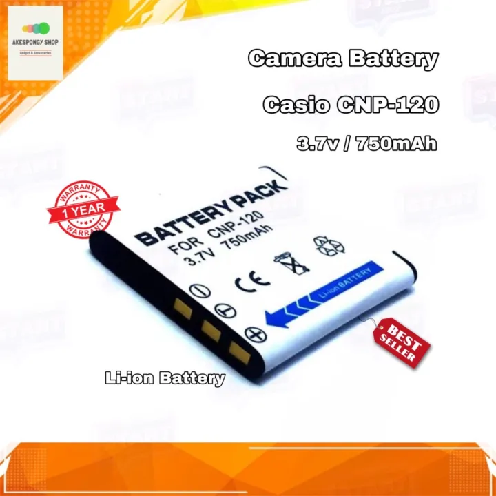 แบตกล้อง Camera Battery Casio CNP-120 / CNP120 (3.7v/750mAh) Li-ion ...