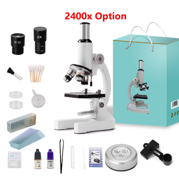 Biological Microscope 40X-2000X Students Educational Science Lab ...