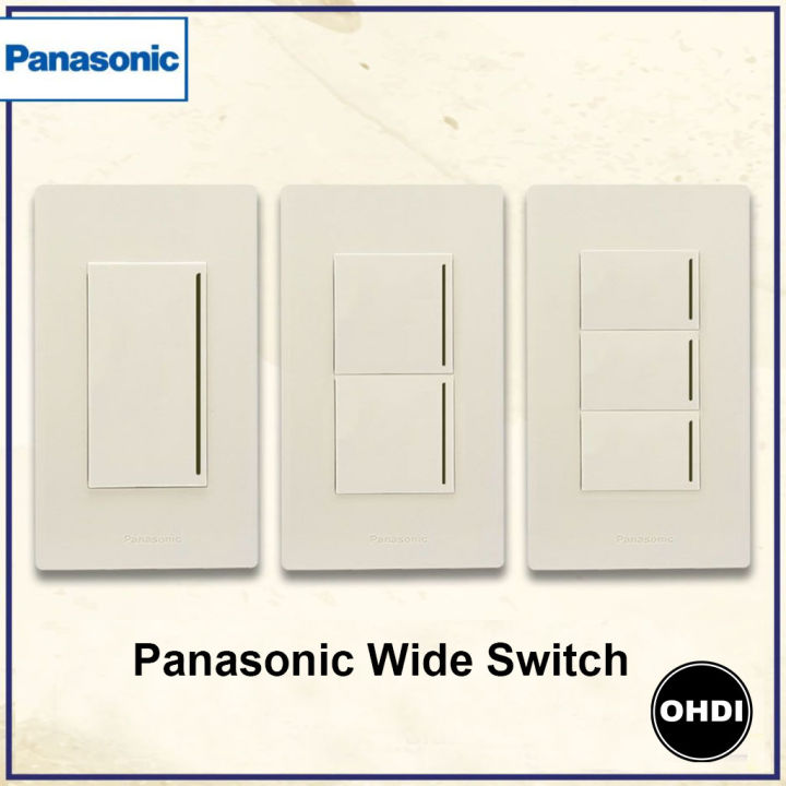 PANASONIC 1, 2, 3 Gang Switch Single Pole Slim Art Wide Series WSAG5511 ...