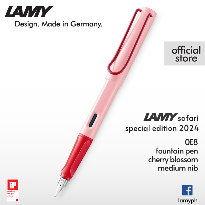 LAMY Safari Fountain Pen Special Edition 2024 | Medium Nib | Cherry ...