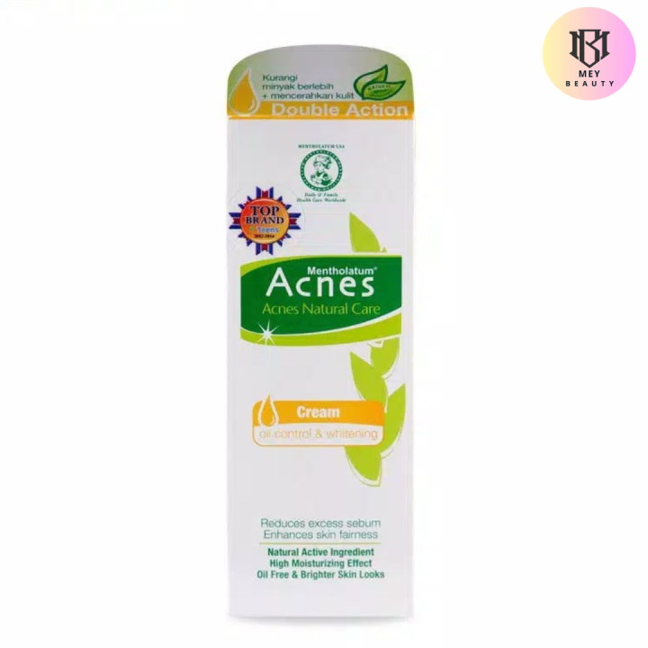 Acnes Natural Care Oil Control And Whitening Cream 40gr Krim Jerawat