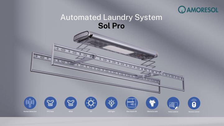 Amoresol Sol Pro Automated Laundry Rack System (Sole Distributor ...
