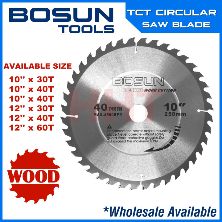 Bosun TCT Circular Saw Blade for Wood 12'' Inches Tistisan Tungsten ...