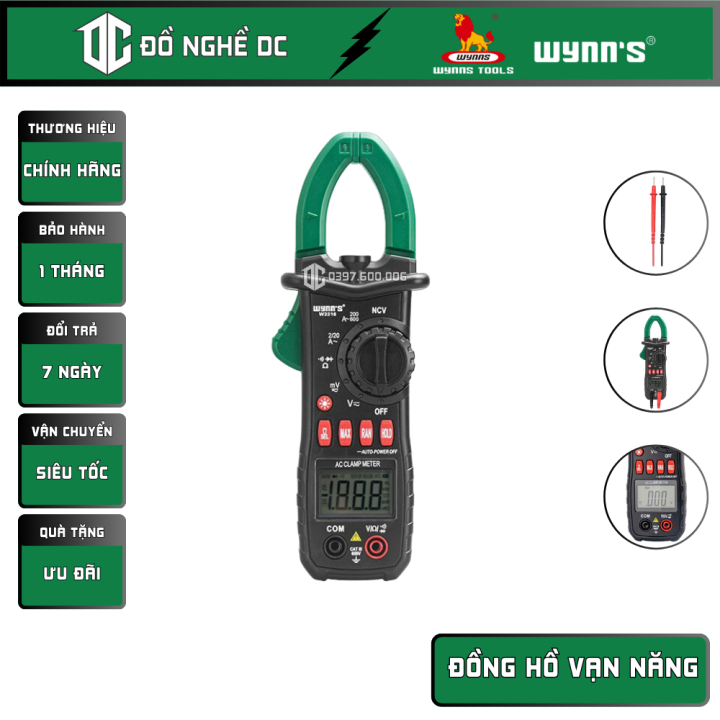 Ampe Kìm, Đồng Hồ Vạn Năng Điện Tử, Đồng Hồ Đo Kỹ Thuật Số Điện Wynn's ...