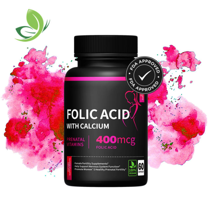 Folic Acid 400 Mcg Prenatal Vitamin Cardiovascular Health Fetal 7826